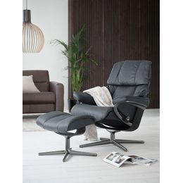 Relaxsessel stressless, B:79cm H:99cm T:75cm, blau, Leder BATICK: BATICK ist ein leicht korrigiertes, durchgefärbtes und genarbtes Möbelleder, bei