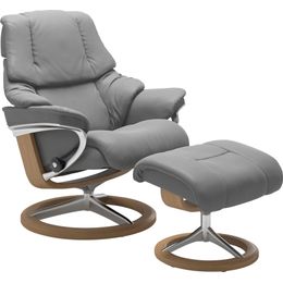 Relaxsessel stressless, B:83cm H:100cm T:76cm, grau, Leder BATICK: BATICK ist ein leicht korrigiertes, durchgefärbtes und genarbtes Möbelleder, bei