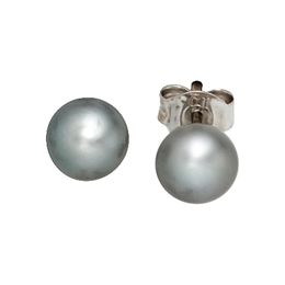 Jobo Damen Perlenohrringe, 6mm, Perlen Silber 925 (Sterlingsilber), silber, Perlen, Silber 925 (Sterlingsilber), Ohrringe, 925 Silber mit