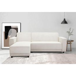 Ecksofa DOREL HOME, B:230cm H:82cm T:154cm, beige, 100% Polyester, Wohnzimmer, Sofas, "Allie Schlafsofa 230 cm mit Relaxfunktion in der Rückenlehne",