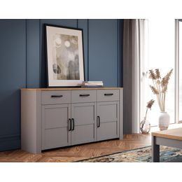 Sideboard FORTE, B:166cm H:87,2cm T:42cm, grau, Wohnzimmer, Sideboards, "Bohol", Breite 166 cm