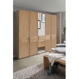 Dreht&uuml;renschrank Wiemann, B:246,3cm H:197cm T:58cm, braun, Holz teilmassiv, Kristallglas, Schr&auml;nke, "Kiruna", mit Kristallspiegel