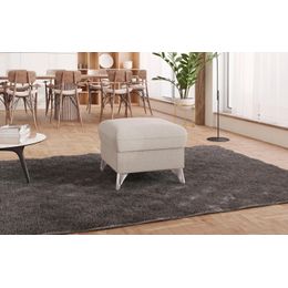 Sit & More Polsterhocker SIT & MORE, B:63cm H:48cm T:74cm, beige, 100% Polyester, Hocker, "Astoria", Passend zur "Astoria"-Serie