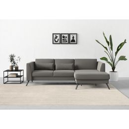 Sit & More Ecksofa SIT & MORE, B:262cm H:88cm T:171cm, grau, Wohnzimmer, Sofas, "Lindholm L-Form", mit Sitztiefenverstellung und Federkern