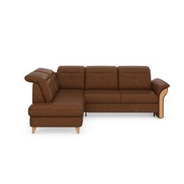 Ecksofa Home Affaire, B:269cm H:92cm T:200cm, braun, Luxus-Microfaser Euphora 100% Polyester, ;Easy Care: 98% Polyester, 2% Polyamid;Luxus-Microfaser