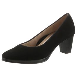 Ara Damen Pumps "ORLY", Gr. 7, schwarz, Ziegenveloursleder, Schuhe, Abendschuh, Festtagsschuh,Trichterabsatz, mit kleinem Plateau