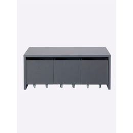 Bank HEINE HOME, B:100cm H:40cm T:40cm, grau, Holz, Spanplatte, Garten, Sitzb&auml;nke