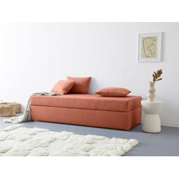 Polsterliege Maintal, B:83cm L:203cm, orange, Komplettbetten, "Diana"