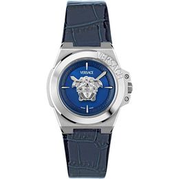 Versace Damen Quarzuhr "HERA", blau, Armbanduhren, Armbanduhr, Damenuhr, Saphirglas, Swiss Made, analog
