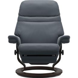 Relaxsessel stressless, B:79cm H:103cm T:78cm, blau, Leder BATICK: BATICK ist ein leicht korrigiertes, durchgefärbtes und genarbtes Möbelleder, bei
