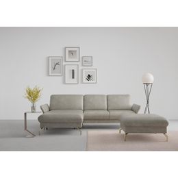 Sit & More Ecksofa SIT & MORE, B:253cm H:84cm T:165cm, grau, Wohnzimmer, Sofas, "Fashion L-Form", wahlweise mit Kopfteilverstellung, Vorziehsitz, motorisch,