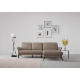 Sit & More Ecksofa SIT & MORE, B:253cm H:84cm T:165cm, grau, Wohnzimmer, Sofas, "Fashion L-Form", wahlweise mit Kopfteilverstellung und Vorziehsitz, motorisch