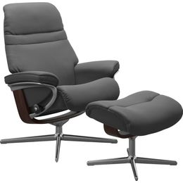 Relaxsessel stressless, B:83cm H:105cm T:74cm, grau, Leder BATICK: BATICK ist ein leicht korrigiertes, durchgefärbtes und genarbtes Möbelleder, bei