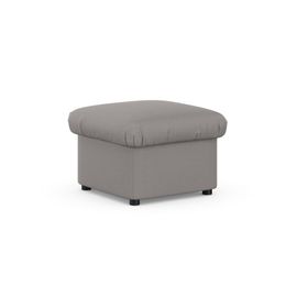 Hocker DOMO collection, B:60cm H:39cm T:60cm, grau, 100% Polyester, Wohnzimmer, Hocker, "Pegnitz"