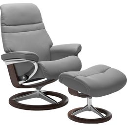 Relaxsessel stressless, B:79cm H:103cm T:73cm, grau, Leder BATICK: BATICK ist ein leicht korrigiertes, durchgefärbtes und genarbtes Möbelleder, bei