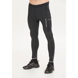 Endurance Herren Lauftights "Energy", schwarz, Gr. S, unifarben, 81% Polyester, 19% Elasthan, Hosen, mit winddichter Vorderseite