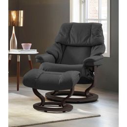 Relaxsessel stressless, B:75cm H:96cm T:75cm, grau, Leder BATICK: BATICK ist ein leicht korrigiertes, durchgefärbtes und genarbtes Möbelleder, bei
