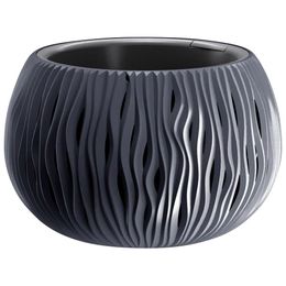Pflanzk&uuml;bel Prosperplast, H:19cm &Oslash;:29cm, grau, Kunststoff, Terasse, Pflanzgef&auml;&szlig;e, "Sandy Bowl", &Oslash;xH: 29x19 cm
