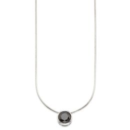 Bruno Banani Damen Kette mit Anhänger "Schmuck Geschenk Silber 925 Halsschmuck Halskette Schlangenkette Stein", Silber 925 (Sterlingsilber), L: 45,