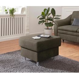 Sit & More Hocker SIT & MORE, B:58cm H:47cm T:58cm, grau, Luxus-Microfaser 2 (100% Polyester);Luxus-Microfaser ALTARA NUBUCK (100% Polyester);Luxus-Microfaser 1