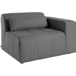 Sofaelement, B:116cm H:74cm T:90cm, grau, LeGer Home by Lena Gercke, 88% Polyester, 9% Rayon, 3% Nylon, Polsterelemente, "Maileen", Modul Sessel mit