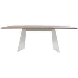 K+w Komfort & Wohnen Esstisch, H:75cm T:100cm, braun, K+W KOMFORT & WOHNEN, Garten, Tische, "Cube", in Nachbildung Risseiche dunkel, Untergestell in 2 Farben