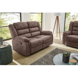 Jockenh&ouml;fer 2-Sitzer, B:153cm H:103cm T:93cm, grau, JOCKENH&Ouml;FER GRUPPE, Sofas, "Cleveland", Mit Liegefunktion durch halbautom. Relaxfunktion, Federkern-Polsterung
