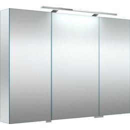 Spiegelschrank Welltime, B:100,9cm H:70cm T:13cm, transparent, FSC-zertifizierter Holzwerkstoff, Badezimmer, Schränke, "G-Line", doppelseitig