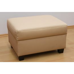 Hocker DOMO collection, B:70cm H:42cm T:55cm, braun, Kunstleder SOFTLUX;Microfaser-PRIMABELLE (100% Polyester);NaturLEDER in Sitz und R&uuml;cken. Korpus