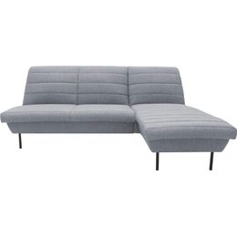 Ecksofa, B:214cm H:92cm T:168cm, blau, LOOKS by Wolfgang Joop, 70% R-Polyester, 30% Polyester, Wohnzimmer, Sofas, "LOOKS IX L-Form", Quersteppung,