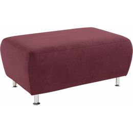Hocker Places of Style, B:101cm H:45cm T:68cm, lila, Struktur (100% Polyester);Flachgewebe (90% Polyester, 10% Polyamid);Luxus-Microfaser (100%