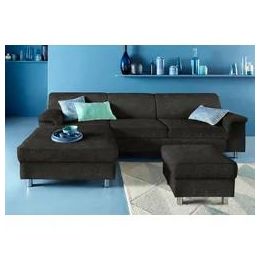 Ecksofa Inosign "Jamie, L-Form" Sofas Gr. B/H/T: 251cm x 72cm x 80cm, Microfaser PRIMABELLE, Recamiere links, mit Bettfunktion, schwarz wahlweise mit Bettfunktion