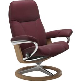 Relaxsessel stressless, B:91cm H:102cm T:79cm, rot, Leder BATICK: BATICK ist ein leicht korrigiertes, durchgefärbtes und genarbtes Möbelleder, bei