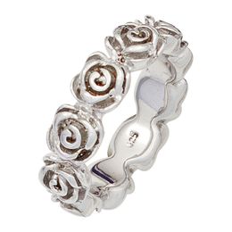 Jobo Damen Silberring "Rosen", 50, Silber 925 (Sterlingsilber), silber, Silber 925 (Sterlingsilber), Fingerringe, 925 Silber