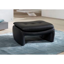Hocker Places of Style, B:80cm H:44cm T:65cm, schwarz, NaturLEDER (echtes Rindsleder), Büro, Hocker, "Luna"