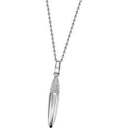 Firetti Damen Kette mit Anhänger "Schmuck Geschenk Silber 925 Halsschmuck Halskette Ankerkette Stab", Silber 925 (Sterlingsilber), L: 45 B: 1,1mm,