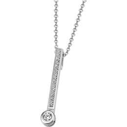 Firetti Damen Kette mit Anhänger "Schmuck Geschenk Silber 925 Halsschmuck Halskette Ankerkette Stab", Silber 925 (Sterlingsilber), L: 45 B: 1,2mm,