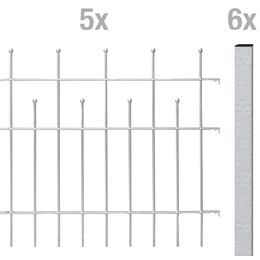 Alberts Metallzaun "Madrid", H/L: 98,5cm x 10m, Pfosten: 6 Stk., silber, Zaunelemente, Gesamtlänge: 10 m, versch. Höhen, feuerverzinkt, zum
