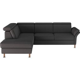 Ecksofa Home Affaire, B:259cm H:85cm T:227cm, grau, 100% Polyester, Wohnzimmer, Sofas, "Calypso L-Form", mit Relaxfunktion motorisch im Sofa 2,5-