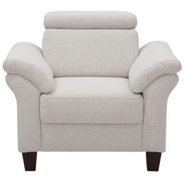 Sessel Home Affaire, B:101cm H:84cm T:93cm, beige, Luxus-Microfaser (100% Polyester);Luxus-Microfaser Lederoptik (100% Polyester), ;Struktur fein