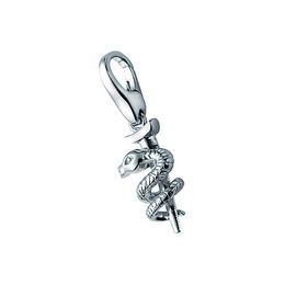 Damen Charm-Einhänger "Aeskulapstab, Silber 925", silber, Giorgio Martello MILANO, Silber 925 (Sterlingsilber), Charms