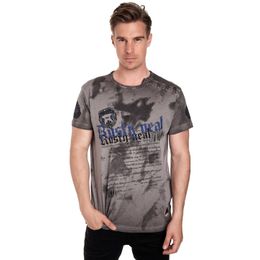 Rusty Neal Herren T-Shirt, grau, Gr. XXL, bedruckt, 100% Baumwolle, Shirts, in tollem Batik-Design
