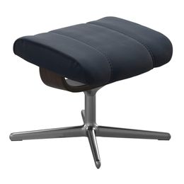 Fu&szlig;hocker stressless, B:54cm H:41cm T:39cm, blau, Leder PALOMA: PALOMA ist ein durchgef&auml;rbtes Semianilin-M&ouml;belleder mit nat&uuml;rlicher Narbung., Hocker,