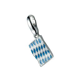 Damen Charm-Einh&auml;nger "Flagge Bayern, Silber 925", bunt, Giorgio Martello MILANO, Silber 925 (Sterlingsilber), Charms