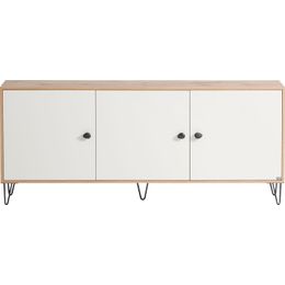 Lowboard, B:179,2cm H:76,2cm T:39cm, beige, LOOKS by Wolfgang Joop, FSC-zertifizierter Holzwerkstoff, Wohnzimmer, Sideboards, "Looks Organic", Mit