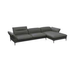 Ecksofa FLEXLUX, B:340cm H:88cm T:182cm, grau, Wohnzimmer, Sofas, "Salino, Funktionssofa mit Recamiere, Relaxsofa, Ecksofa", Sofa mit Arm- und