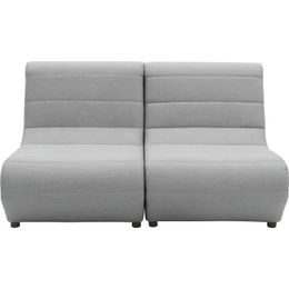 2-Sitzer DOMO collection, B:146cm H:80cm T:102cm, silber, 100% Olefin, Sofas, "Soleil, pflegeleichter und wetterfester Bezug", Outdoor, besonderes