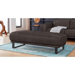 Hocker W.Schillig, B:141cm H:42cm T:61cm, braun, Garten, Hocker, "montanaa", mit Metallkufen in Schwarz pulverbeschichtet, Breite 141 cm
