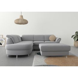 Sit & More Ecksofa SIT & MORE, B:250cm H:78cm T:212cm, grau, Webstoff (100% Polyester);Struktur weich (90% Polyester, 10% Polyamid);Luxus-Micofaser Euphoria
