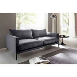 3-Sitzer TRENDS BY HG, B:200cm H:80cm T:88cm, grau, Sofas, "Svea", mit Metallfu&szlig;, frei im Raum stellbar